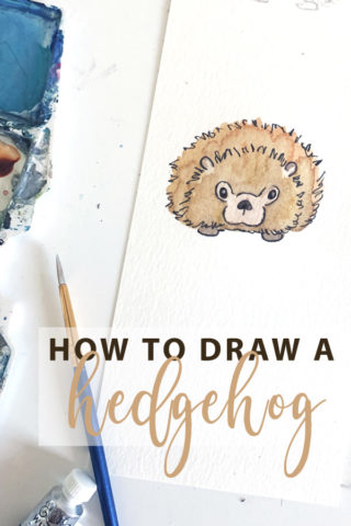 Hedgehog Drawing Tutorial (How to draw a hedgehog) – Kori Clark